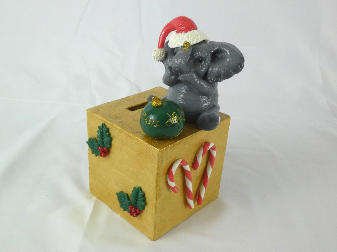 Square Piggy Bank With Its Elephant - Etsy