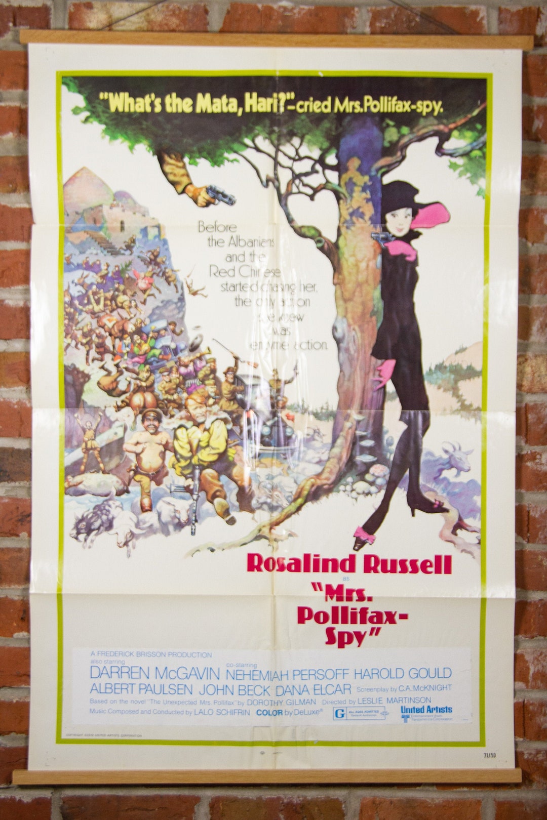 Mrs. Pollifax-spy Movie Poster From 1971 - Original 27" X 41" (1) One ...