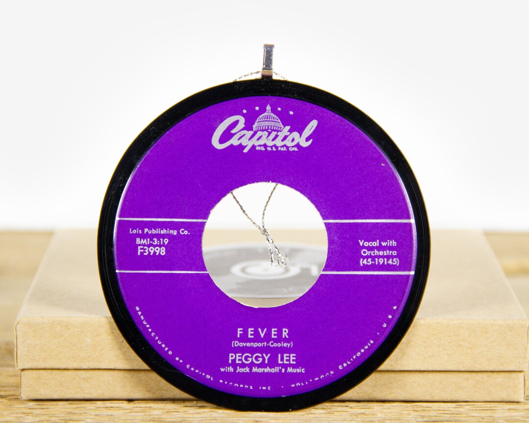Vintage Peggy Lee "fever" Record Christmas Ornament From 1958 / Holiday ...