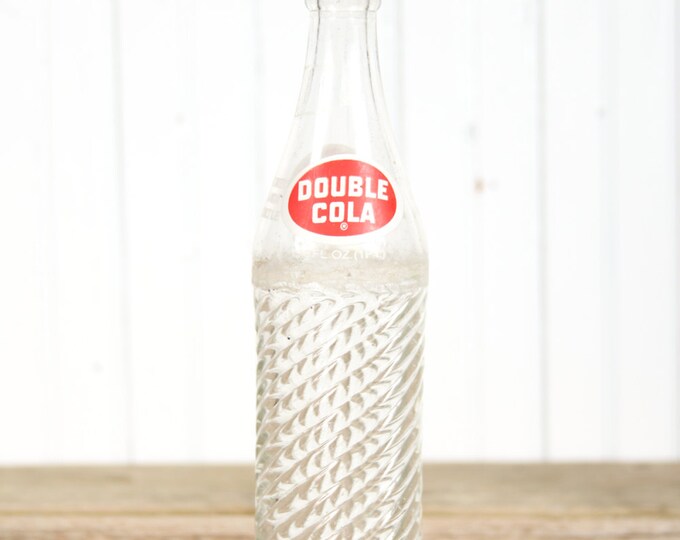 Antique Double Cola Bottle - Glass Cola Bottle - Vintage Glass Bottle ...