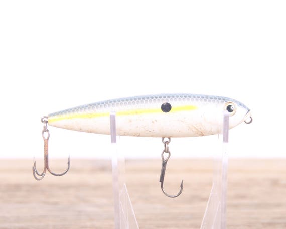 Vintage Rattler Fishing Lure / Blue White Fishing lure / Old - Etsy España