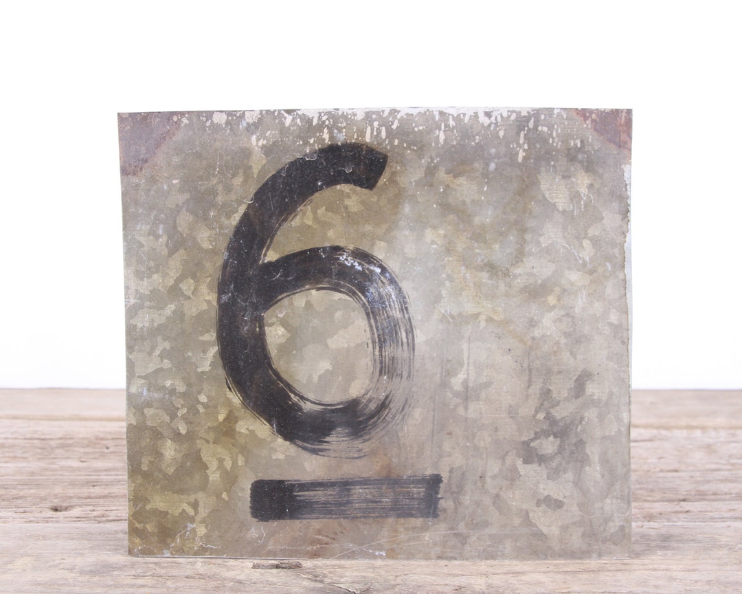 Vintage Metal Number 6 / Old Number 6 / 8 Score Board Number / Old ...