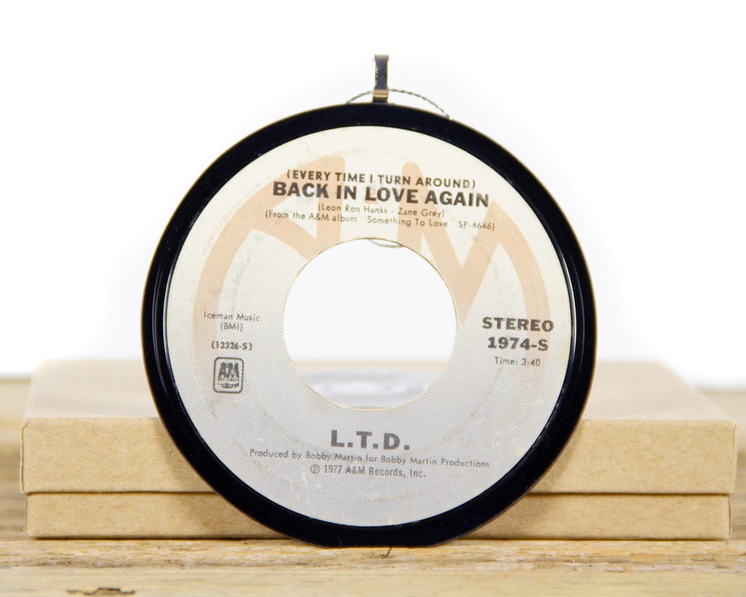 Vintage L.T.D. "back in Love Again" Record Christmas Ornament From 1977 ...