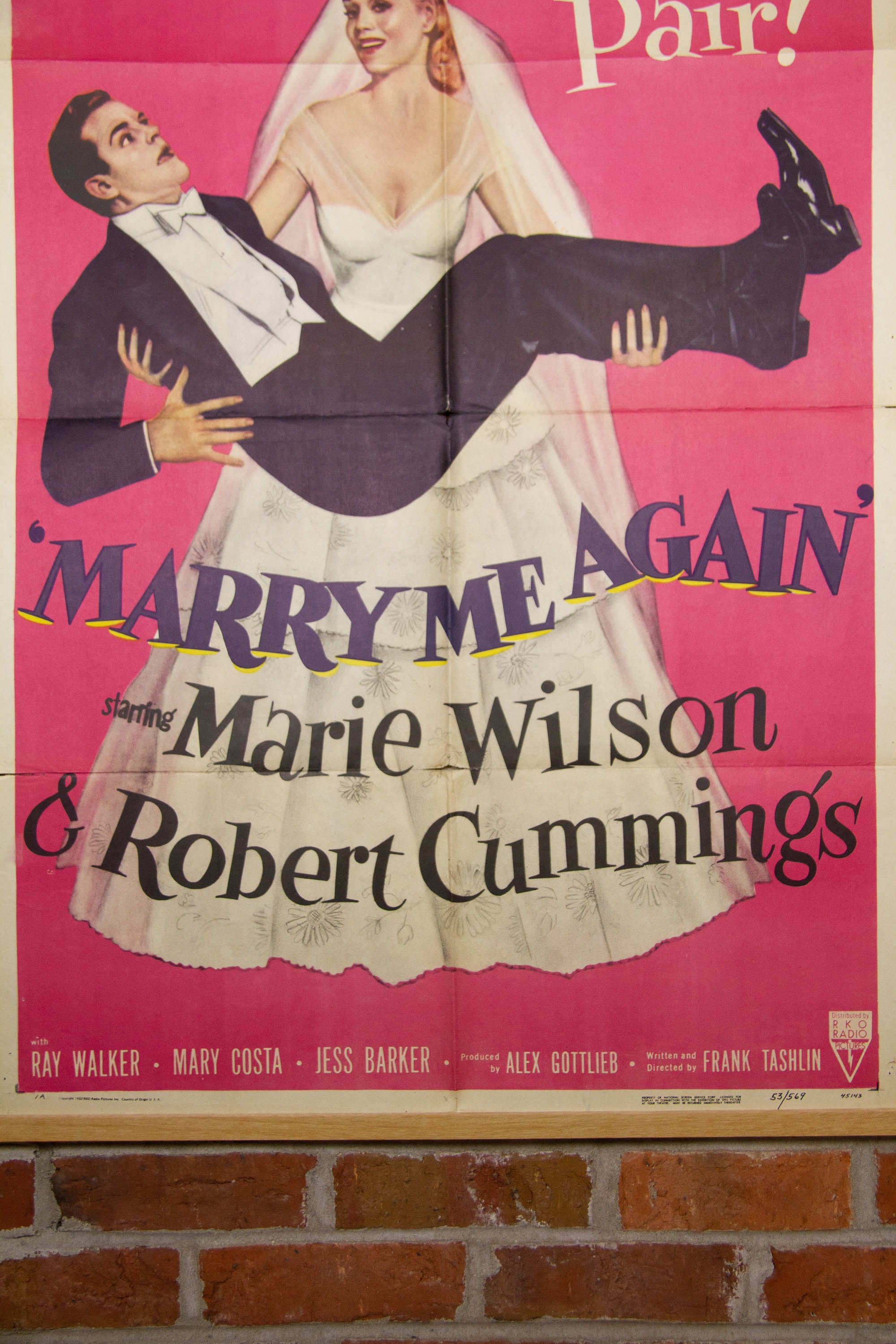 1953 Marry Me Again Movie Poster Original 1953 27 X | Etsy