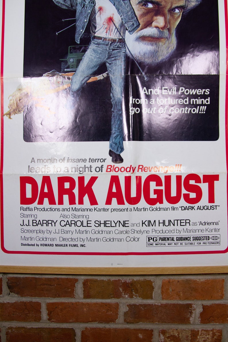 Dark August From 1976 Movie Poster - Original 27" X 41" (1) One Sheet ...