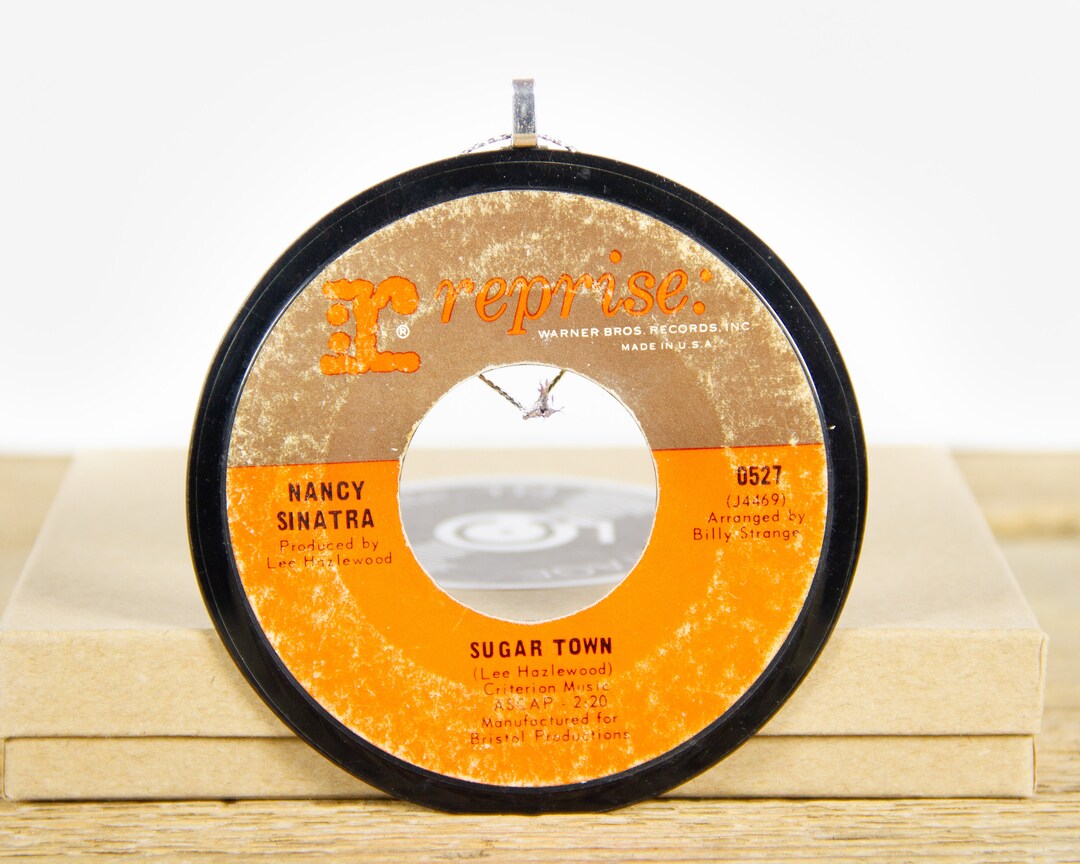 Vintage Nancy Sinatra "sugar Town" Record Christmas Ornament From 1966 ...