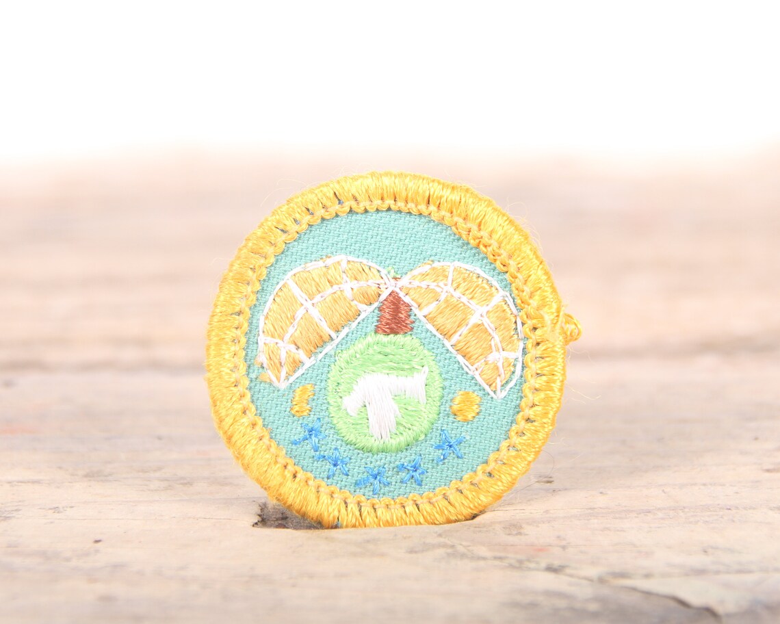Vintage Girl Scout Patch / 1970's-80's Scout Patch / Yellow Palm Tree ...