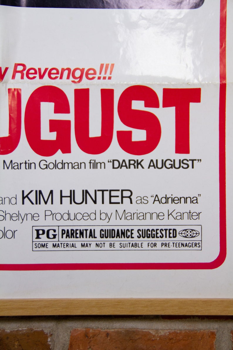 Dark August From 1976 Movie Poster - Original 27" X 41" (1) One Sheet ...