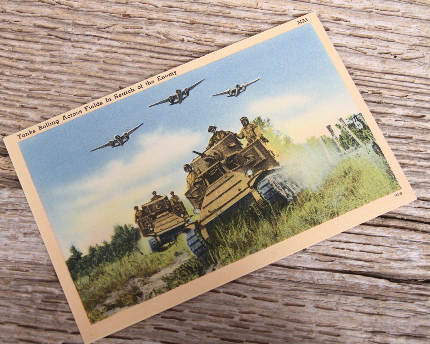Vintage WWII Military Post Cards / MA16 Anit Tank Gun / MA1 Tanks / Old ...