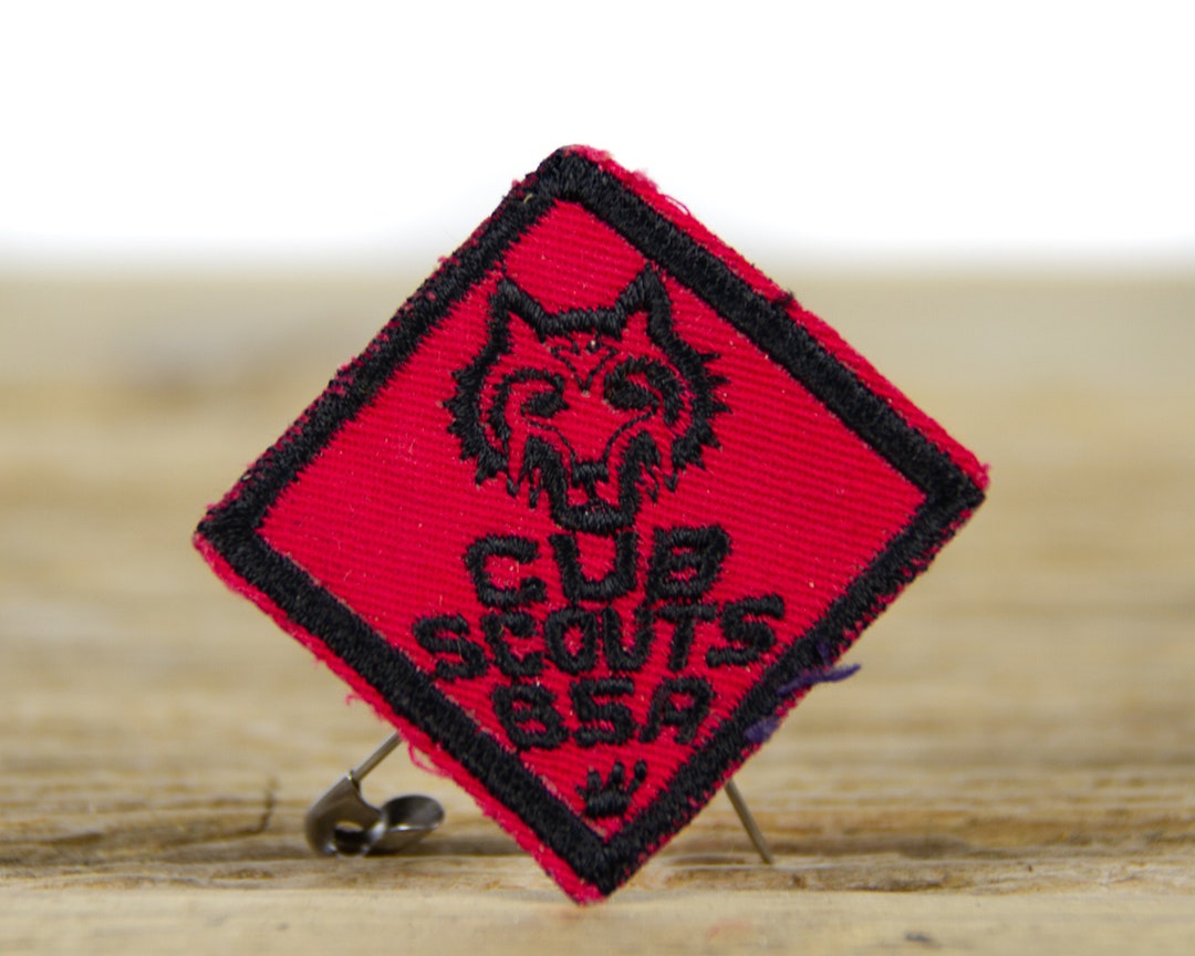 Vintage Boy Scouts of America Red and Black Cub Scouts BSA Patch / BSA ...