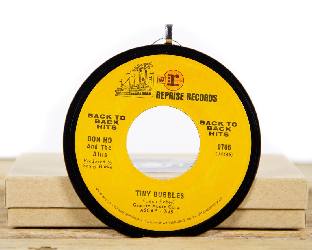 Vintage Don Ho "tiny Bubbles" Record Christmas Ornament / Vintage ...