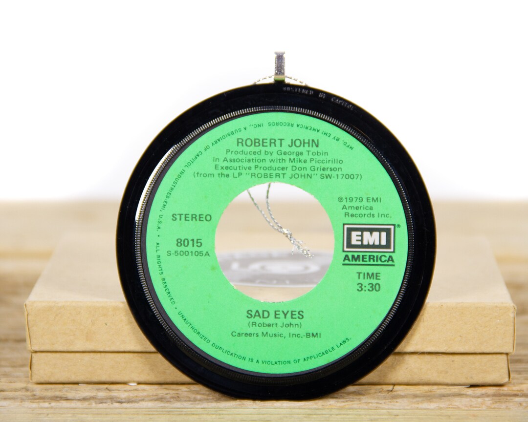 Vintage Robert John "sad Eyes" Record Christmas Ornament From 1979 ...