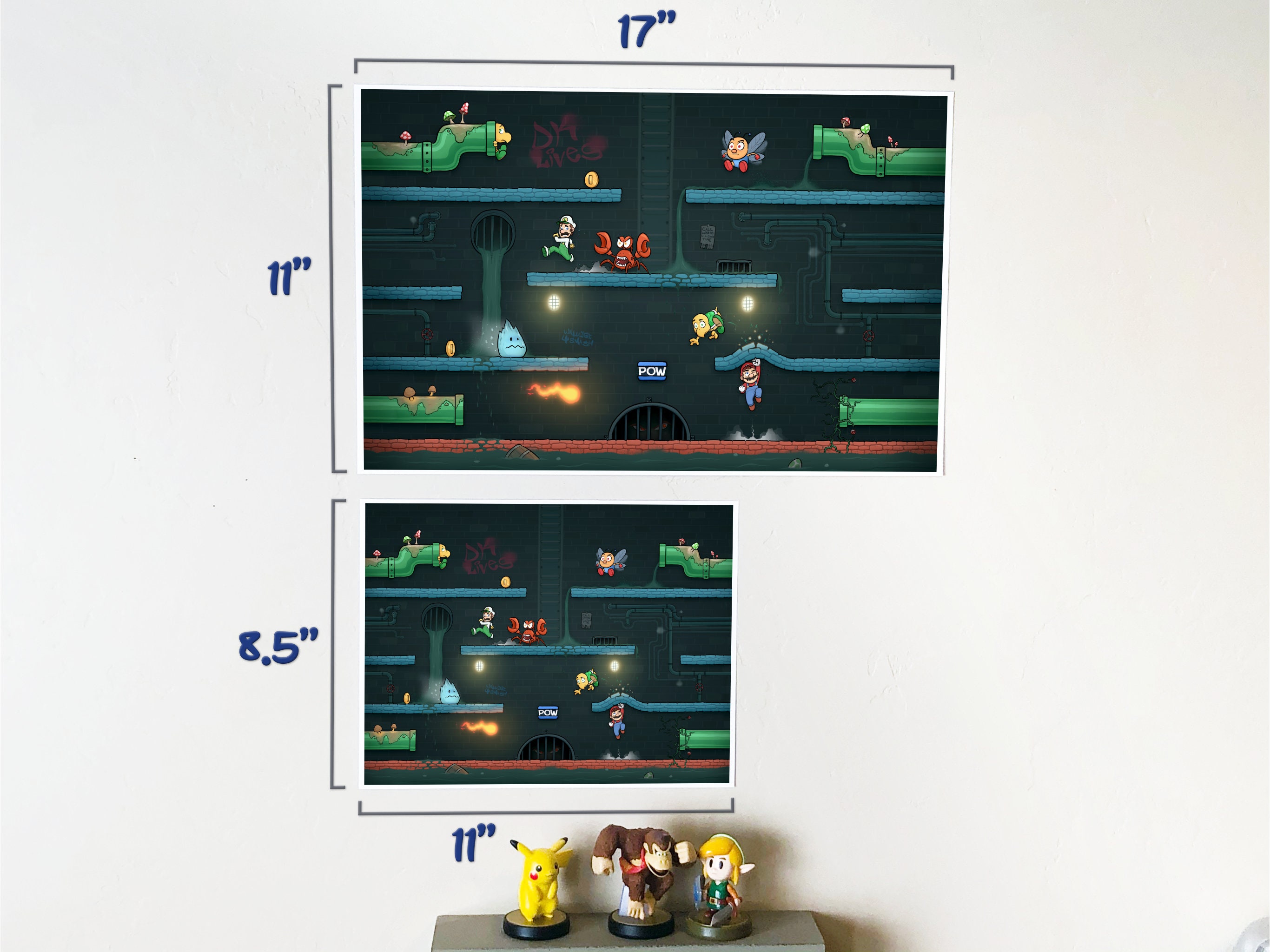 Classic Mario Bros. Reimagined Poster - Etsy