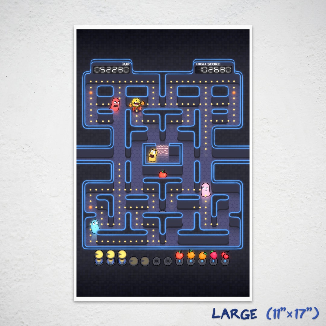 Pac-man Reimagined Poster - Etsy
