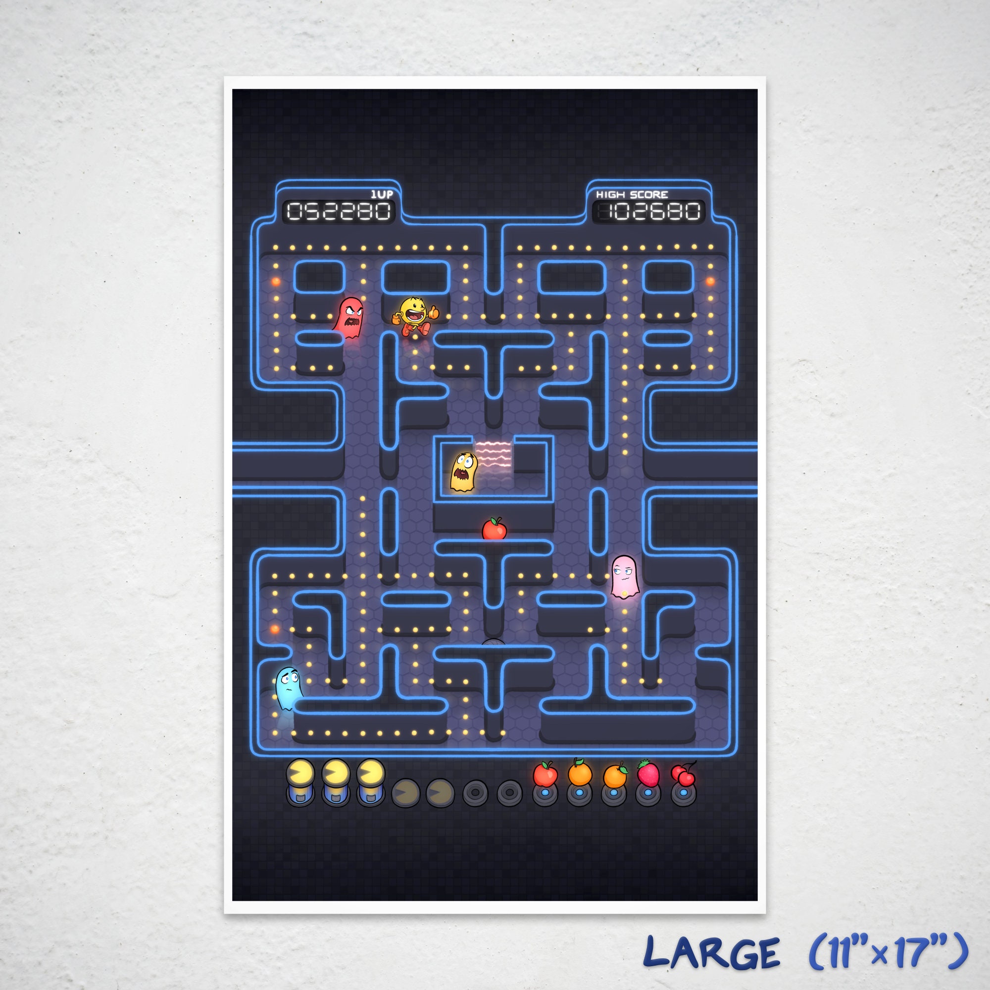 Pac-man Reimagined Poster - Etsy