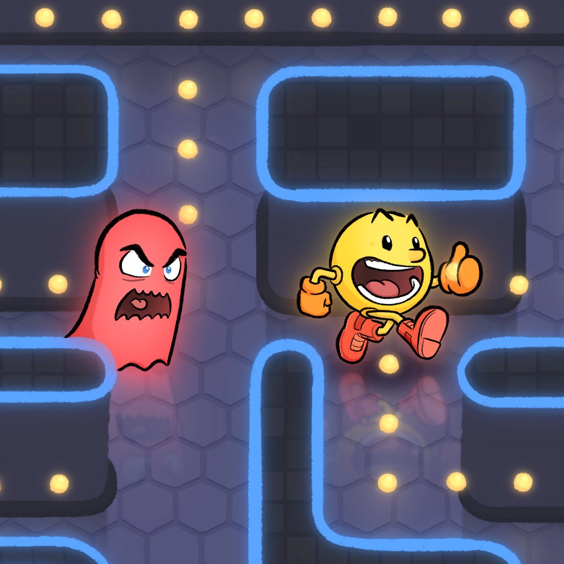 Pac-man Reimagined Poster - Etsy