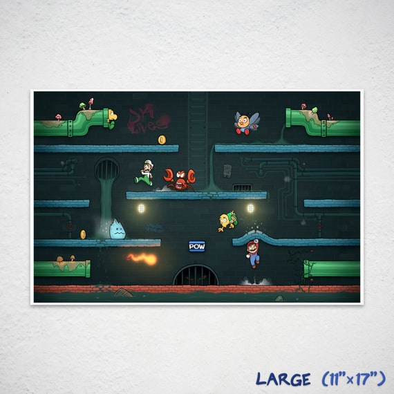Classic Mario Bros. Reimagined Poster - Etsy