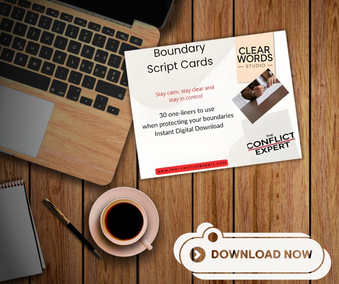 Printable Boundary Script Cards – 30 Neutral Responses & Exit Lines for ...