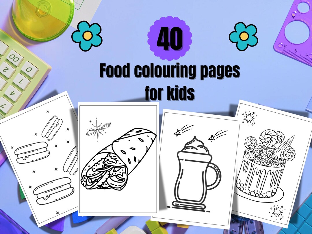 Colouring Pages for Kids | Food Themed Colouring Pages | Toddler ...