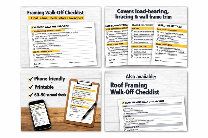 Framing Layout Checklist for Carpenters | Avoid Callbacks & Framing ...