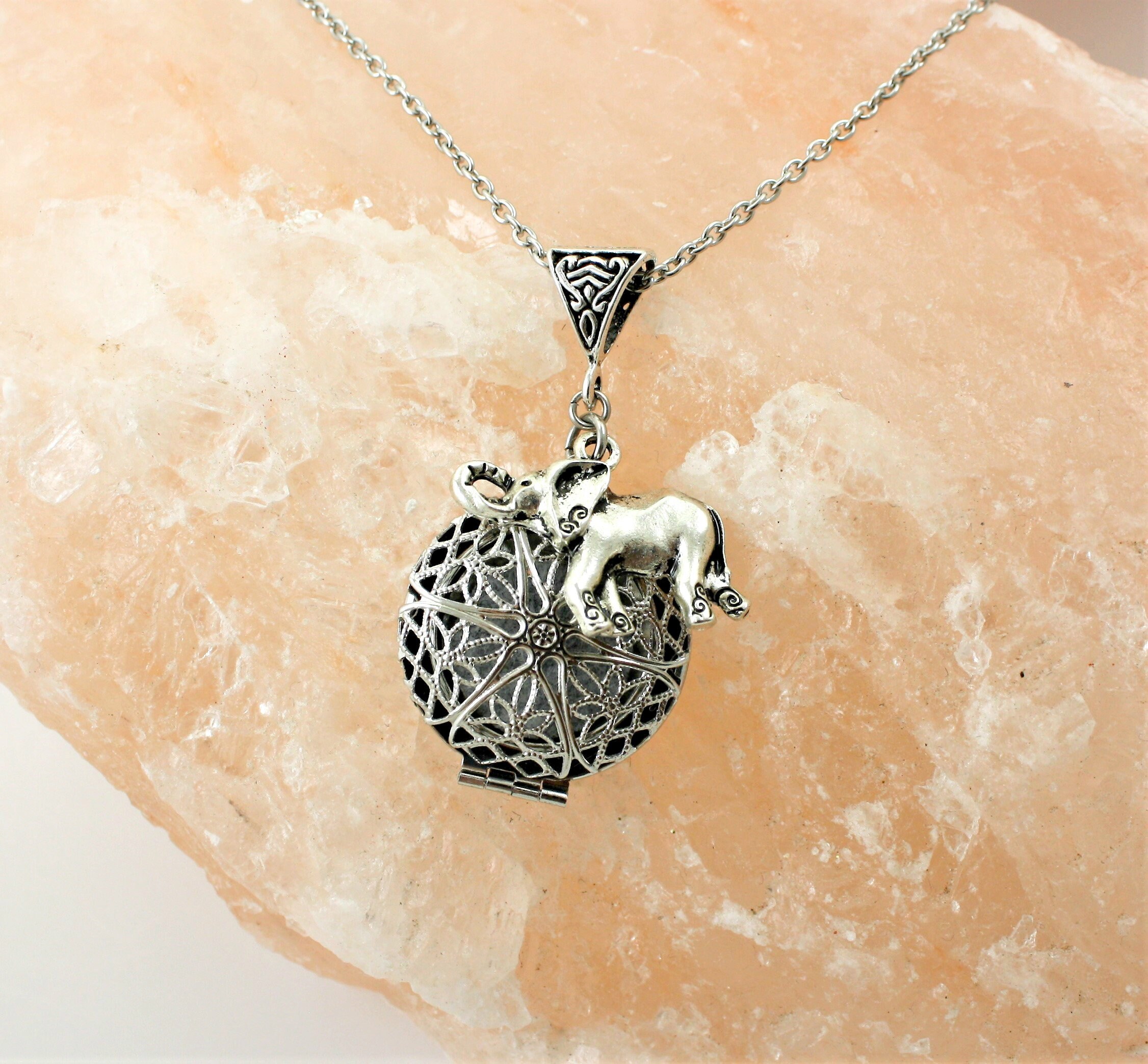 Elephant Diffuser Necklace Aromatherapy Bohemian Boho | Etsy