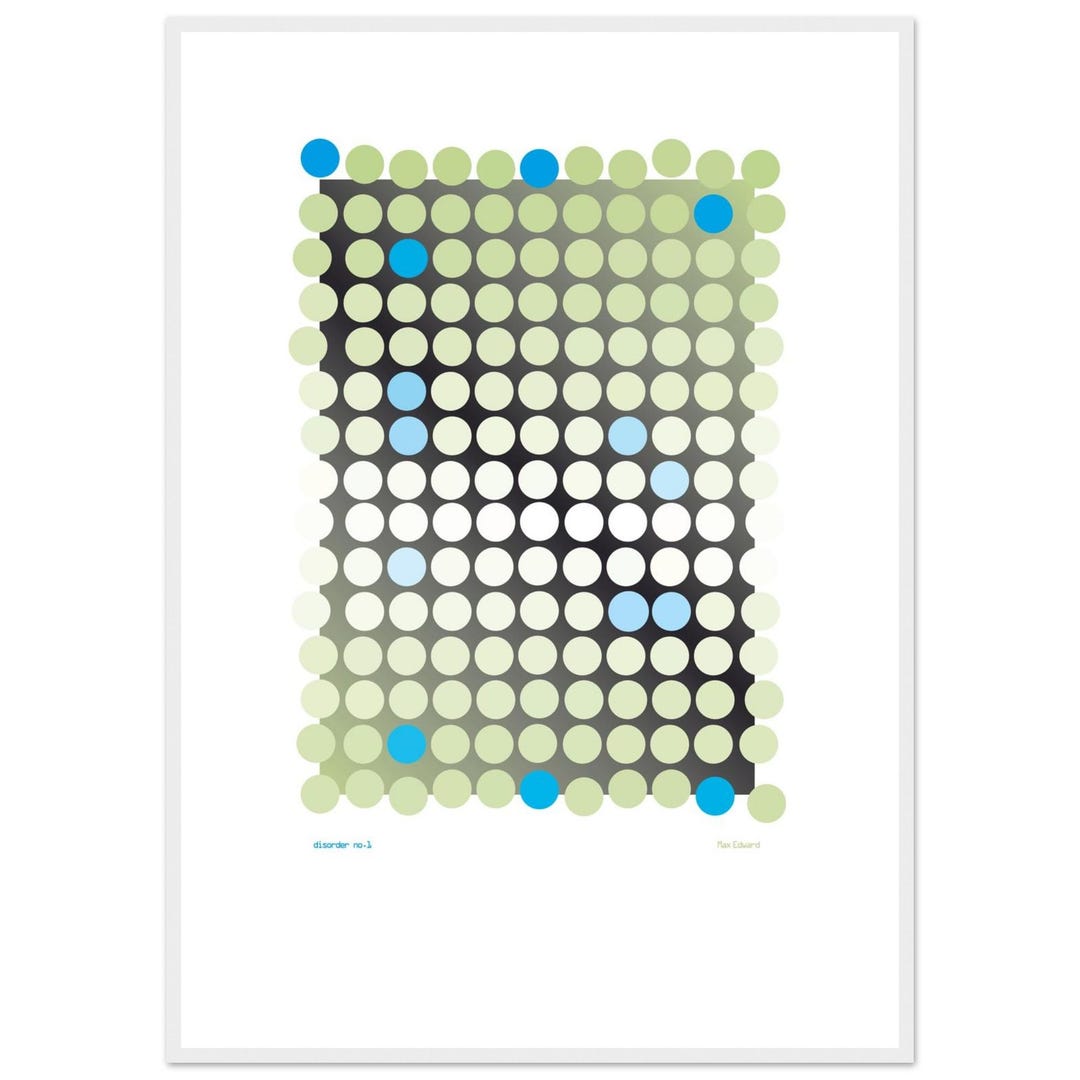 Disorder No.1 by Max Edward – Contemporary Abstract Dot Grid Print - Etsy