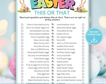 Printable Easter This or That Game, Easter Would You Rather Game ...