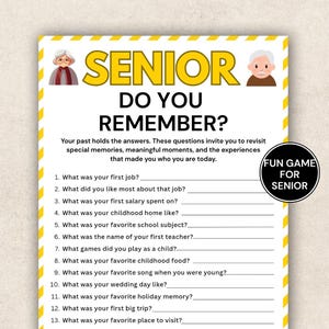 Senior Reminiscence Game, Do You Remember Game, Memory & Conversation ...