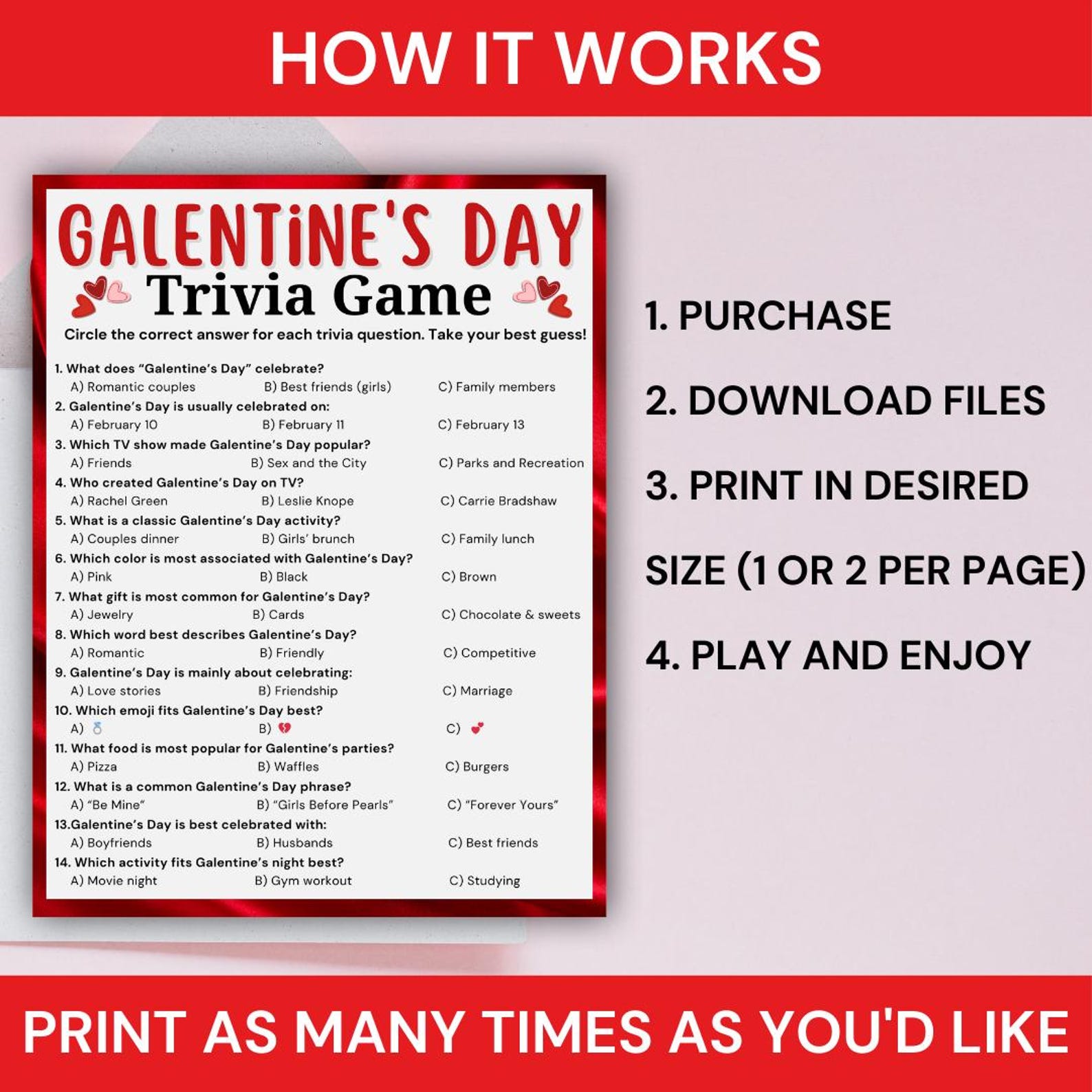Galentine’s Day Trivia Game, Galentine Trivia Quiz, Girls Night Party ...