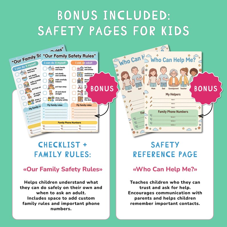 Kids Safety Coloring Book, Home Safety Coloring Pages for Kids ...