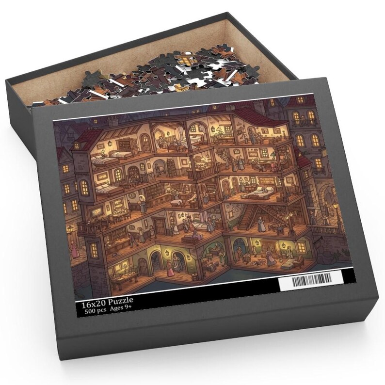 A House Full of Light Cozy Cutaway Storybook Jigsaw Puzzle A Whimsical ...