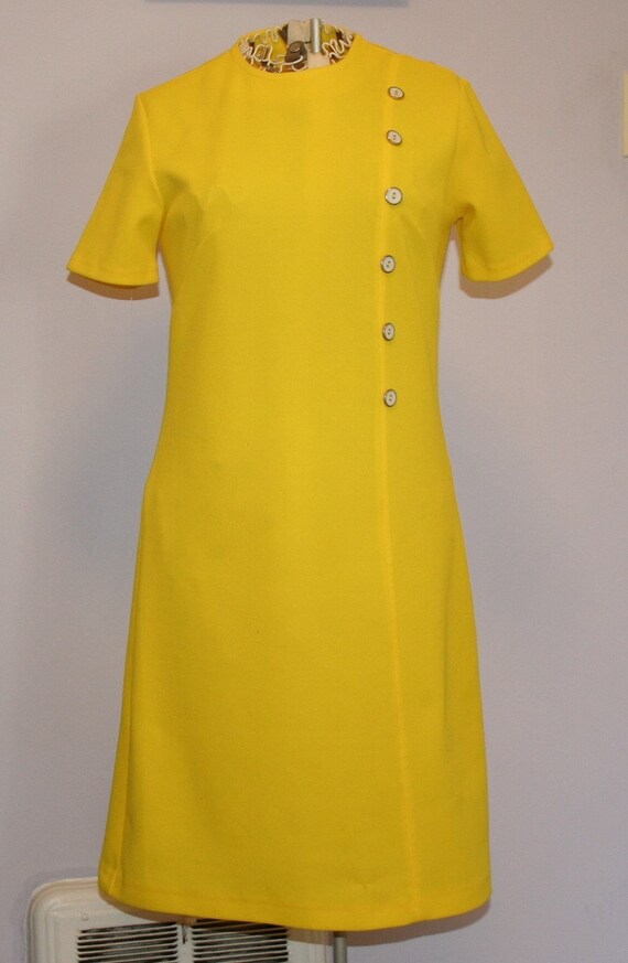 vintage 1960s yellow dress - Gem