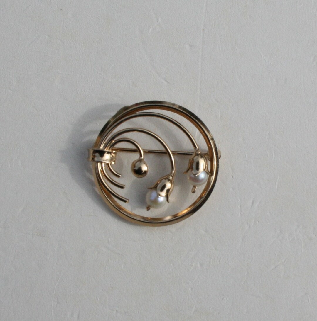 Winard 12K GF Brooch Pin Pearls - Etsy