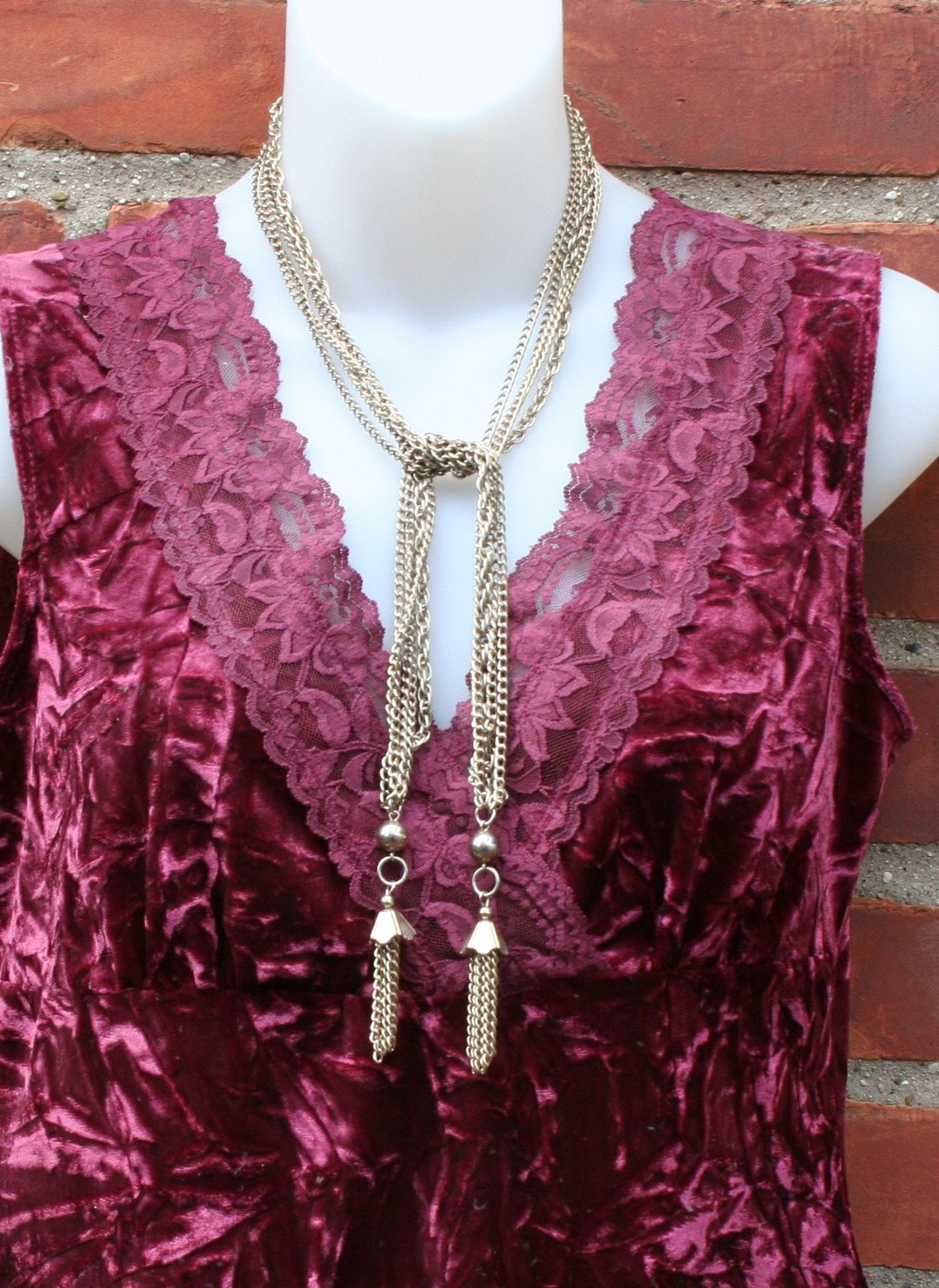 Tassel Necklace Wrap Around Chain - Etsy