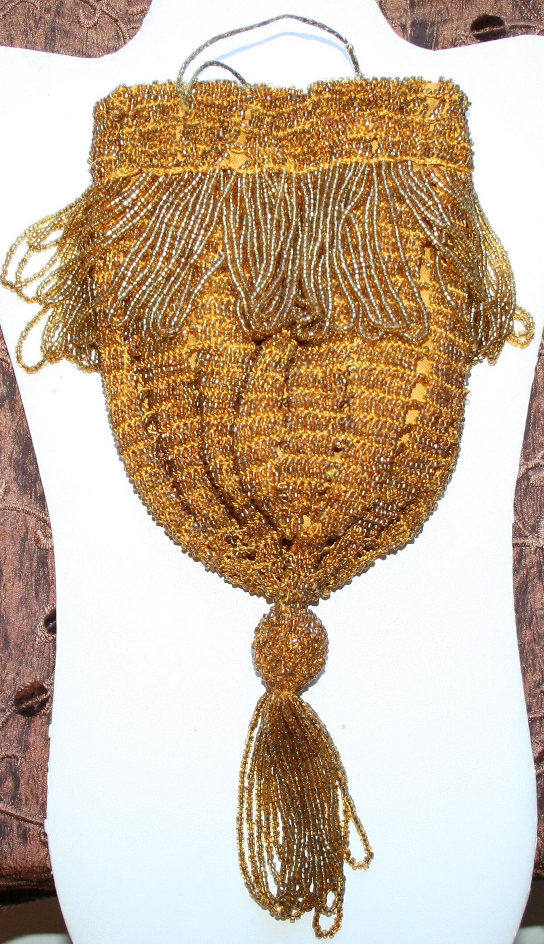 1920s Beaded Flapper Purse Gold - Etsy