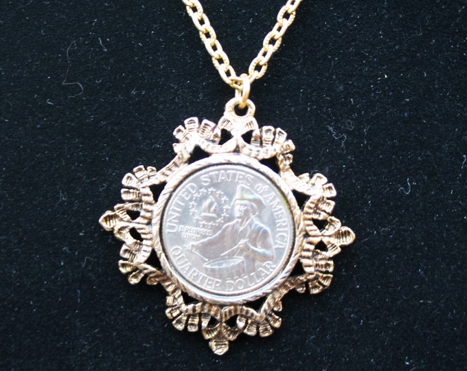 Bicentennial Quarter Necklace Pendant 1976 - Etsy