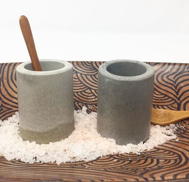 Concrete Salt Cellar Pepper Cellar Gift Under 30 Wedding | Etsy