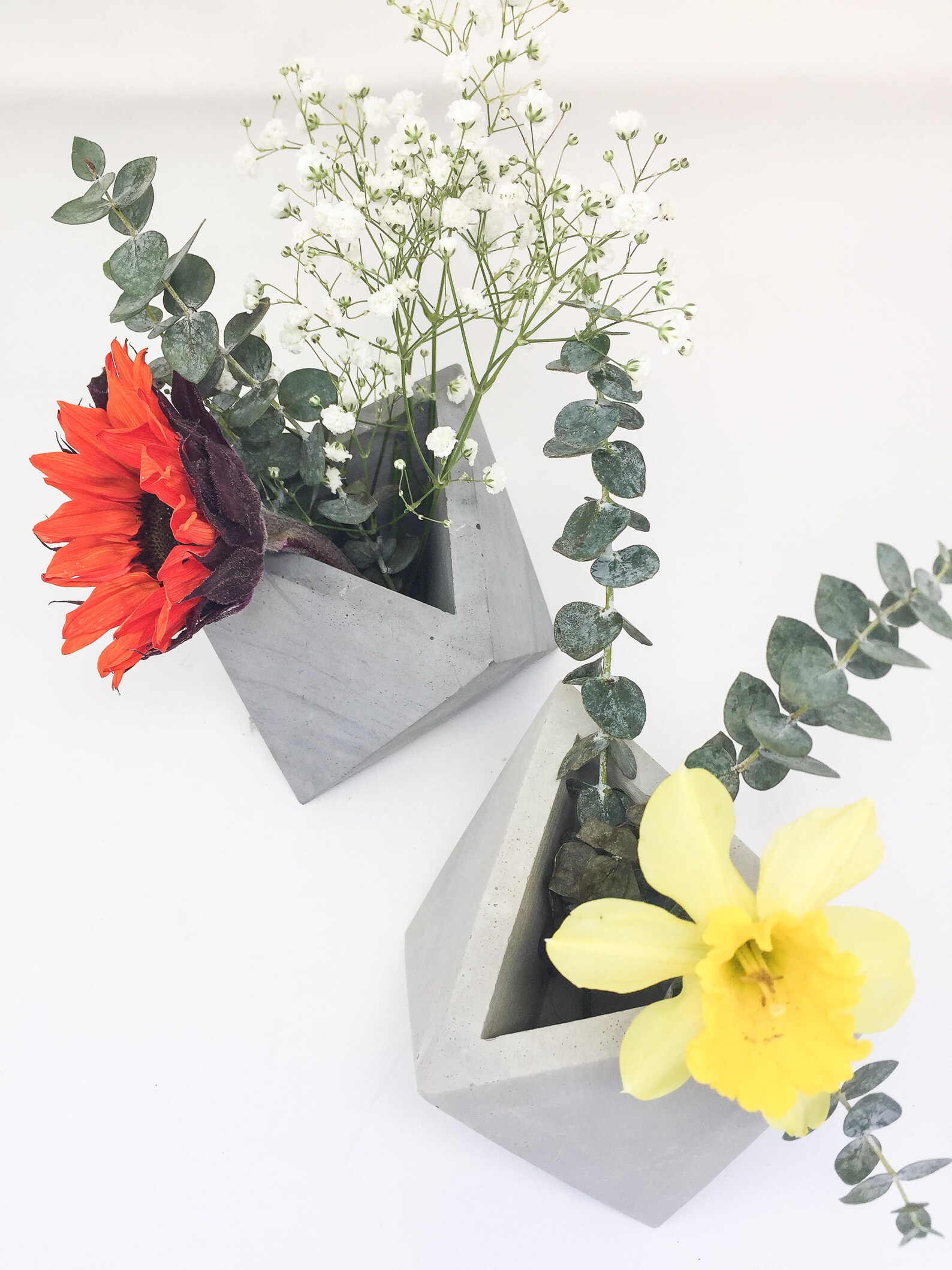 Concrete Planter Geometric, Succulent Planter, Geometric Planter, Plant ...