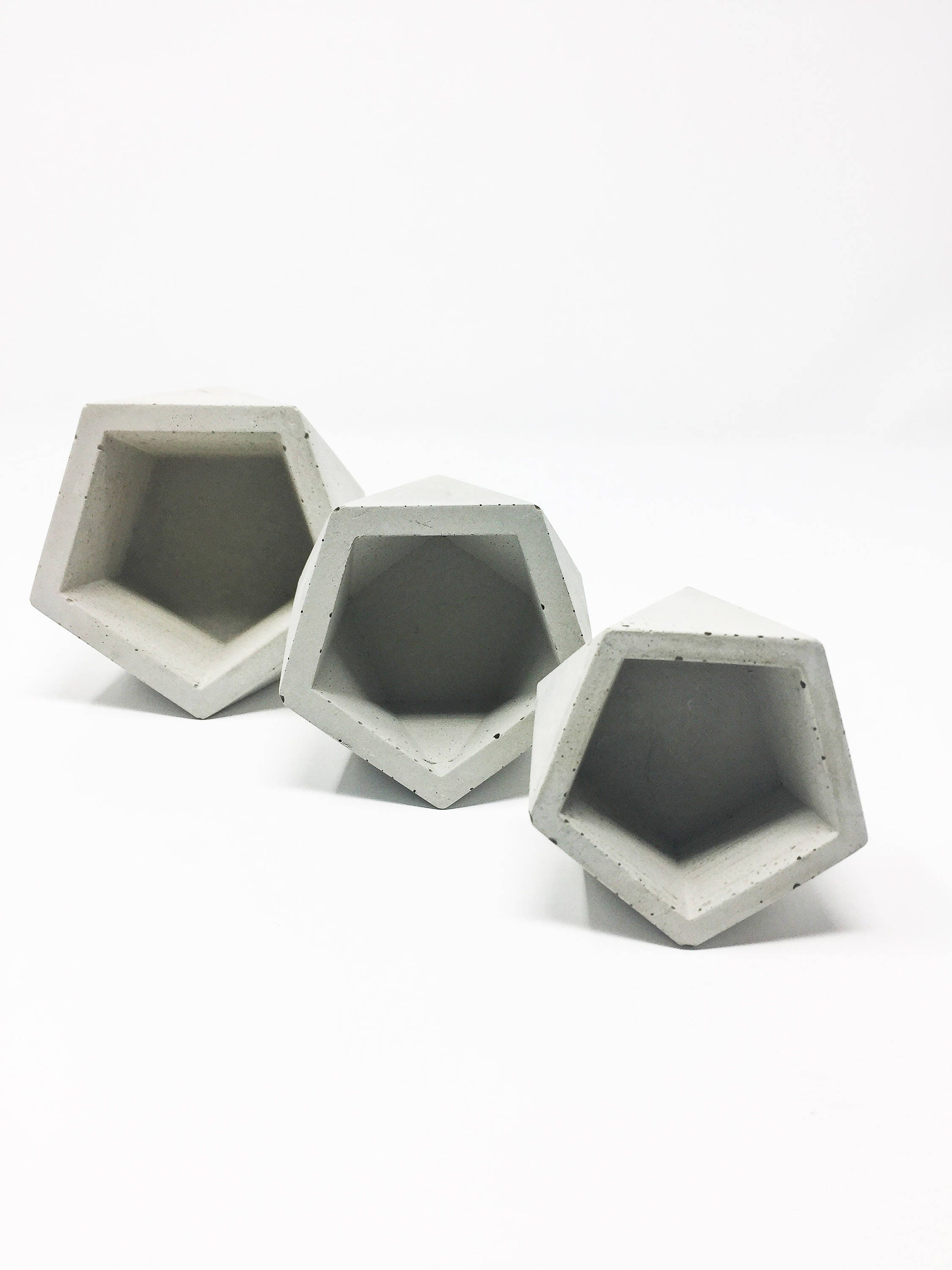 Concrete Planter Set, Concrete Pot, Succulent Planter, Modern Planter ...