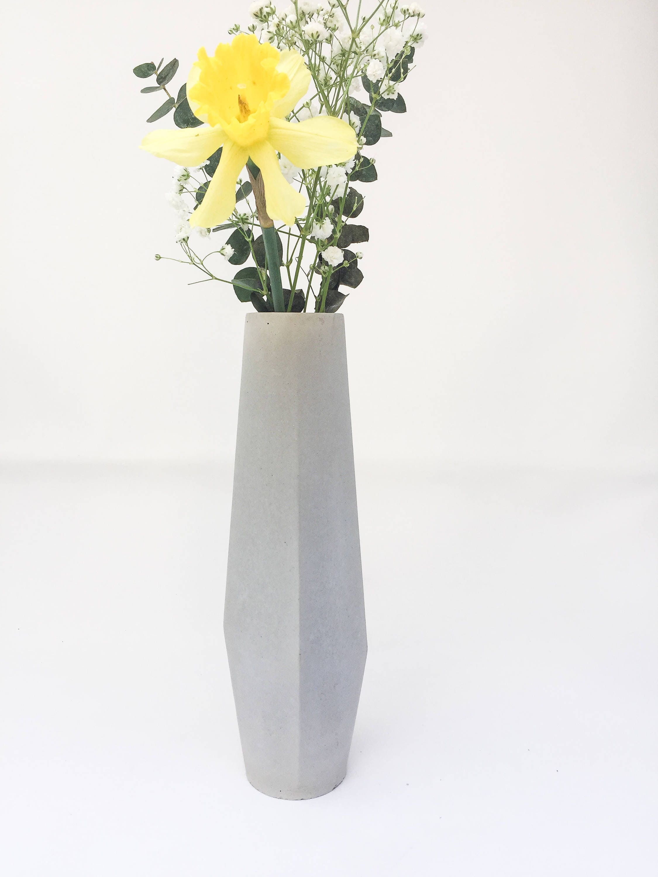 Concrete Flower Pot, Geometric Cement, Vase, Mini Pot Fleur, Concrete ...