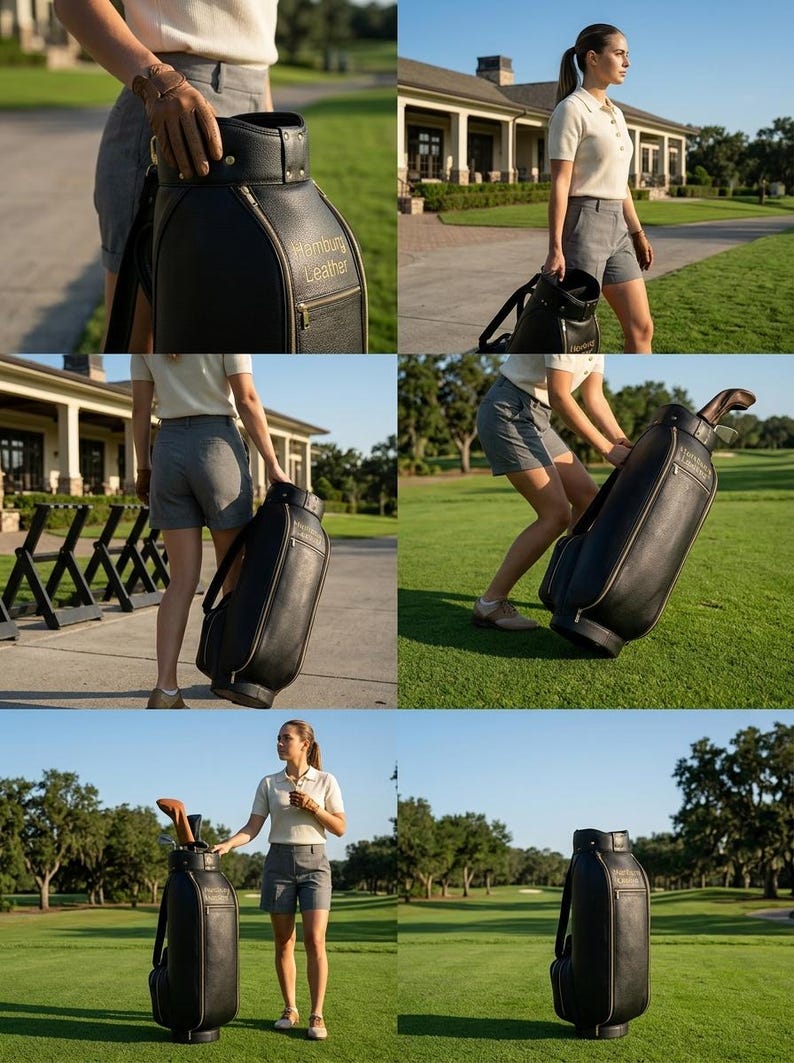 Leather Golf Bag | Japan Flag Edition, Handmade Luxury Cart Bag - Etsy