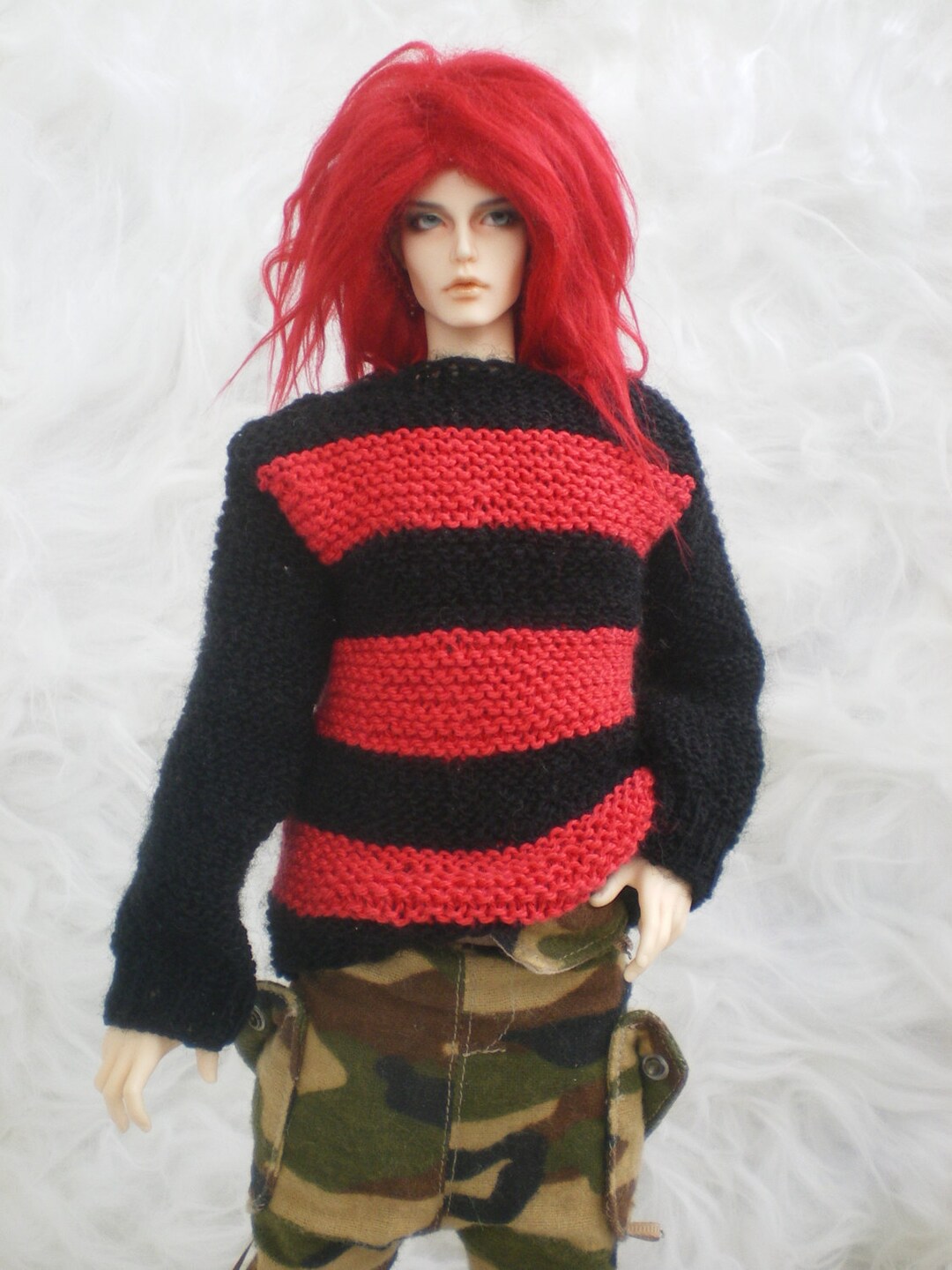 Suéter hecho punto de Freddy Krueger para MSD, Minifee bola articulado ...