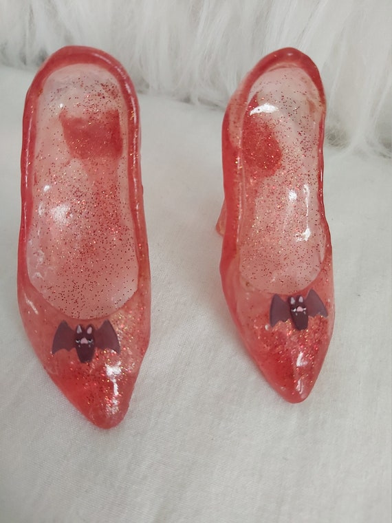 Red Bats High Heel Shoes for Smartdoll | Etsy