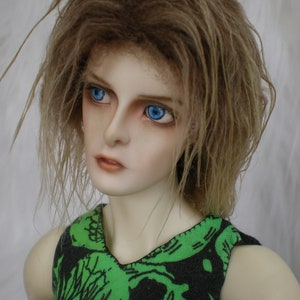 Scruffy Brown and Blonde Faux Fur Wig Size 6" for MSD Ball Jointed ...