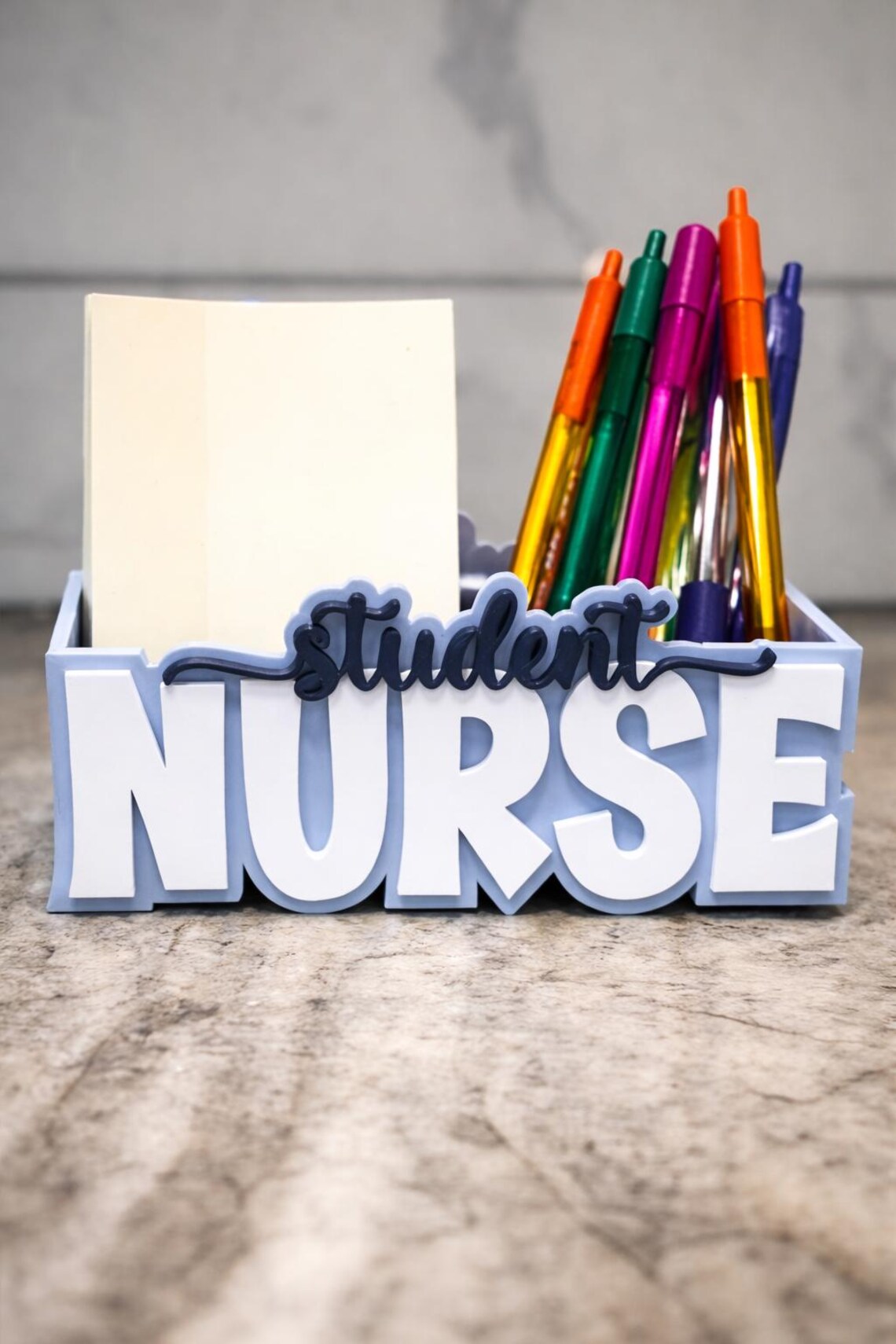 Student Nurse Desk Organizer STL | 3D Printable Pen Holder | Nursing ...
