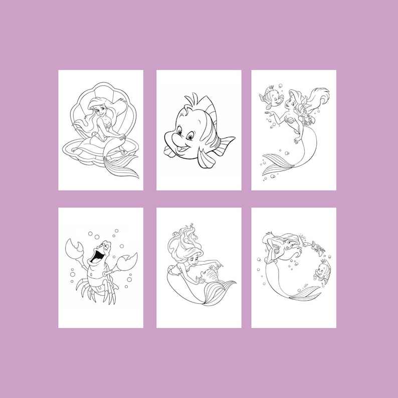 Libro Da Colorare La Sirenetta - Etsy