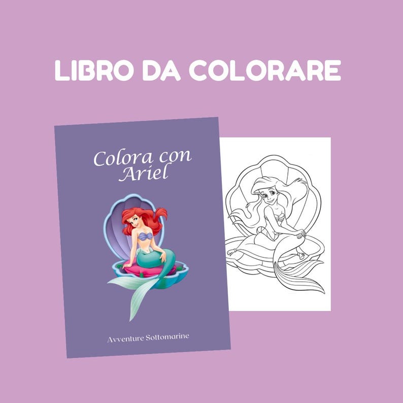 Libro Da Colorare La Sirenetta - Etsy