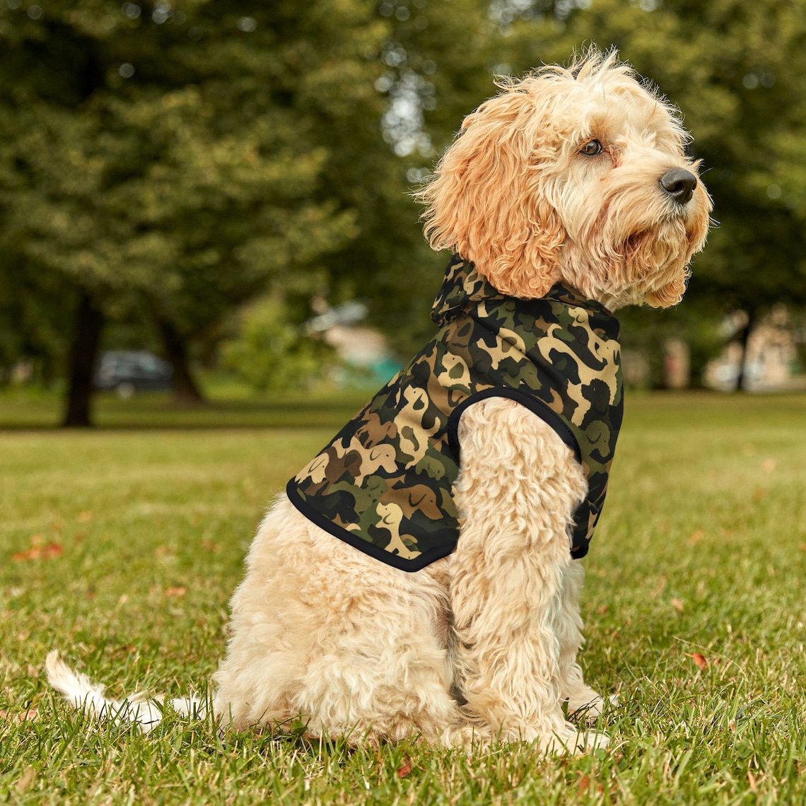 Camouflage Dog Pattern Pet Hoodie | Camo Print Hoodie for Dogs Duck ...