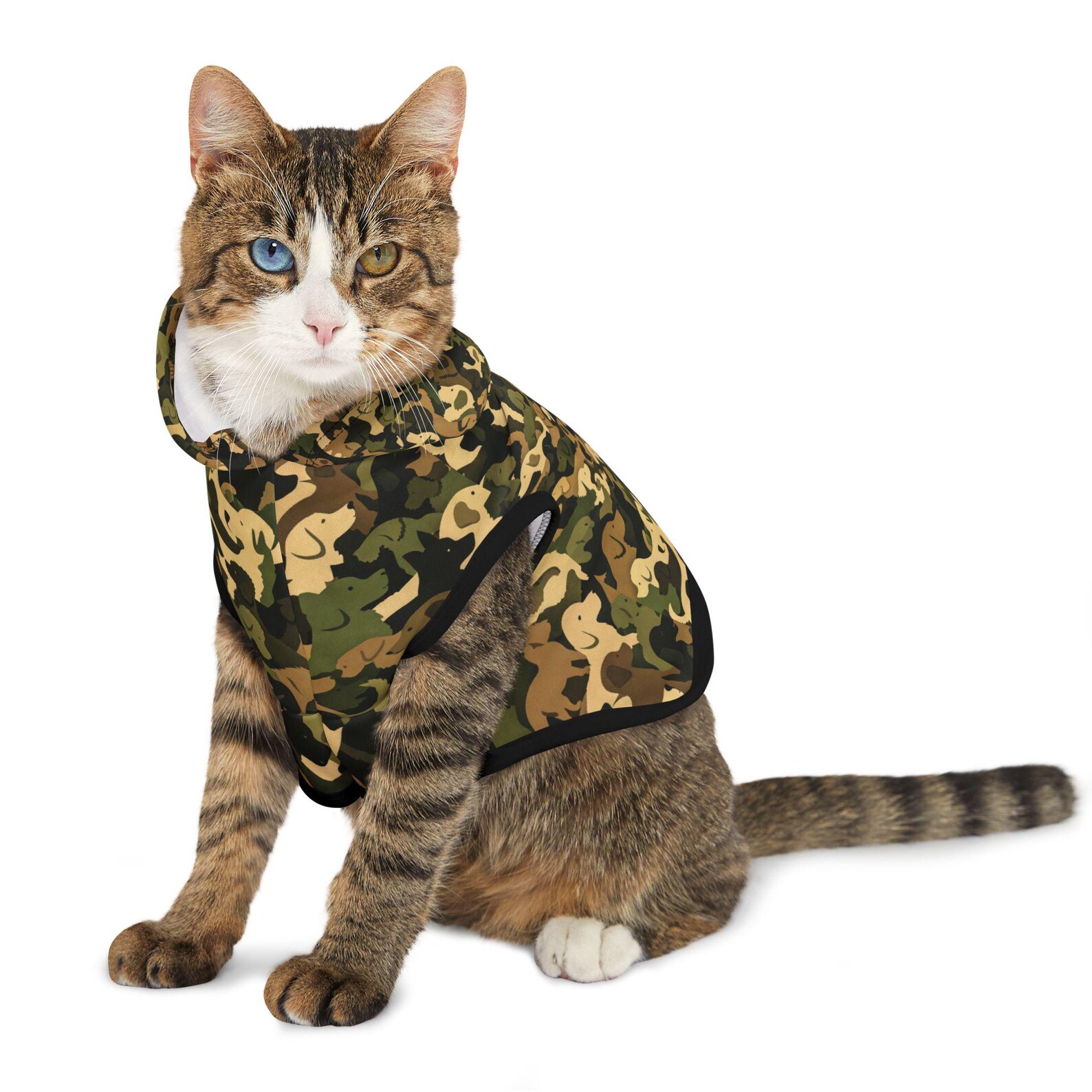 Camouflage Dog Pattern Pet Hoodie | Camo Print Hoodie for Dogs Duck ...
