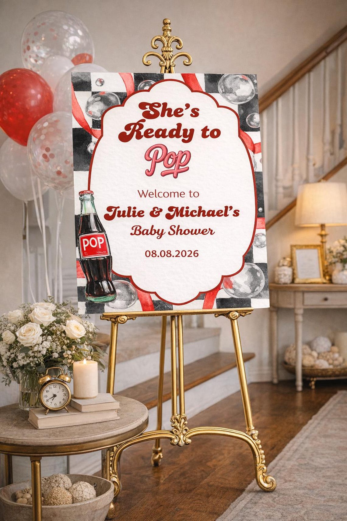 She's Ready to Pop Baby Shower | Soda Shop Theme | Baby Shower ...